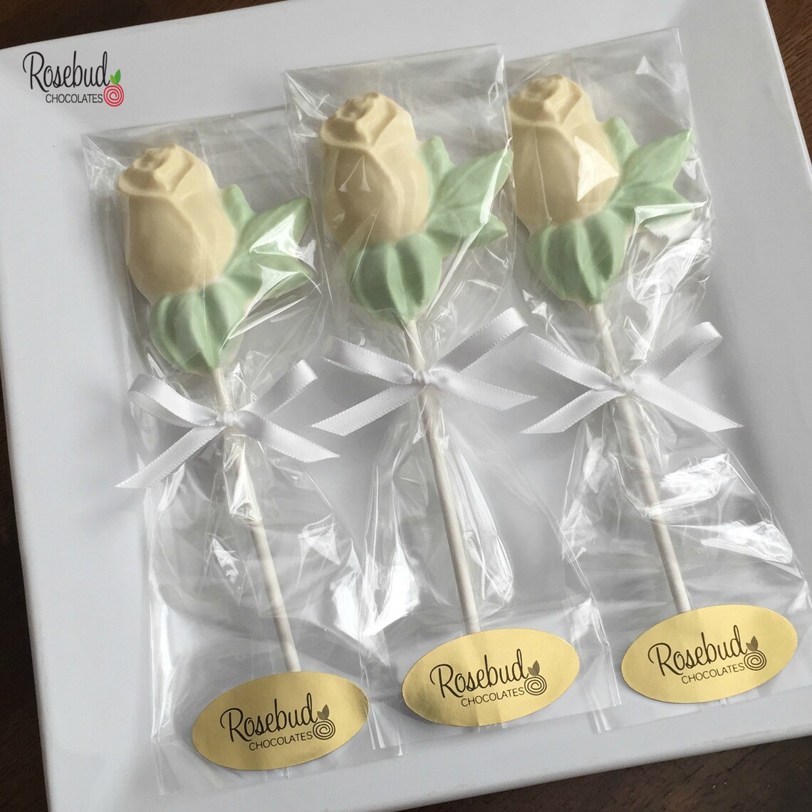 12 ROSES Yellow Chocolate Lollipops Candy Wedding Bridal | Etsy