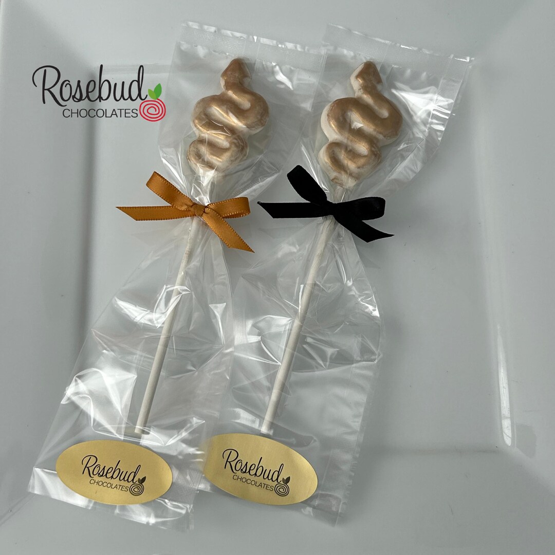 12 SNAKE Chocolate Lollipops Candy Birthday Party Favors Supplies ...