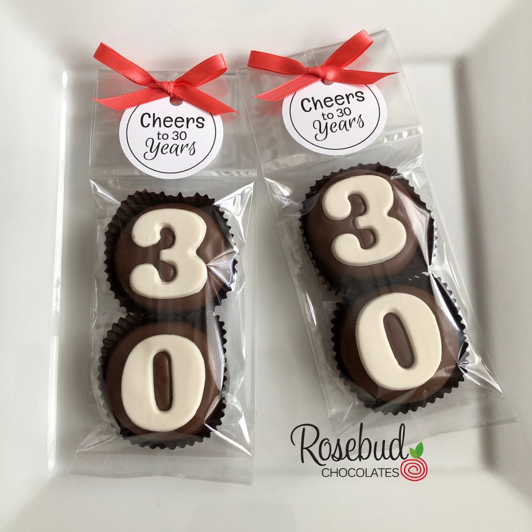 8 Sets #30 Chocolate Covered Oreo Cookies CHEERS to 30 Years Tags 30th ...