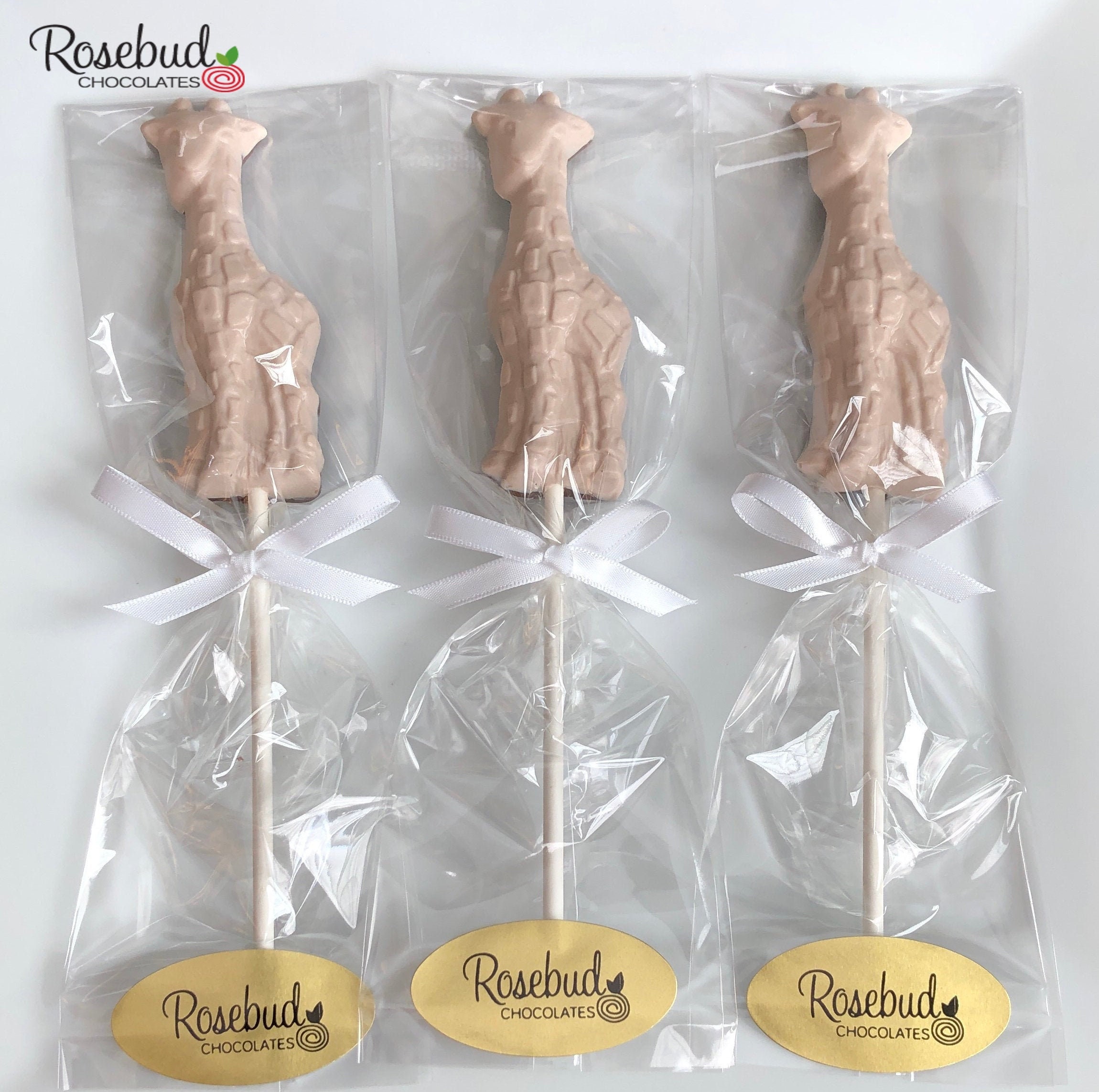 12 GIRAFFE Chocolate Lollipops Animal Jungle Birthday Party | Etsy