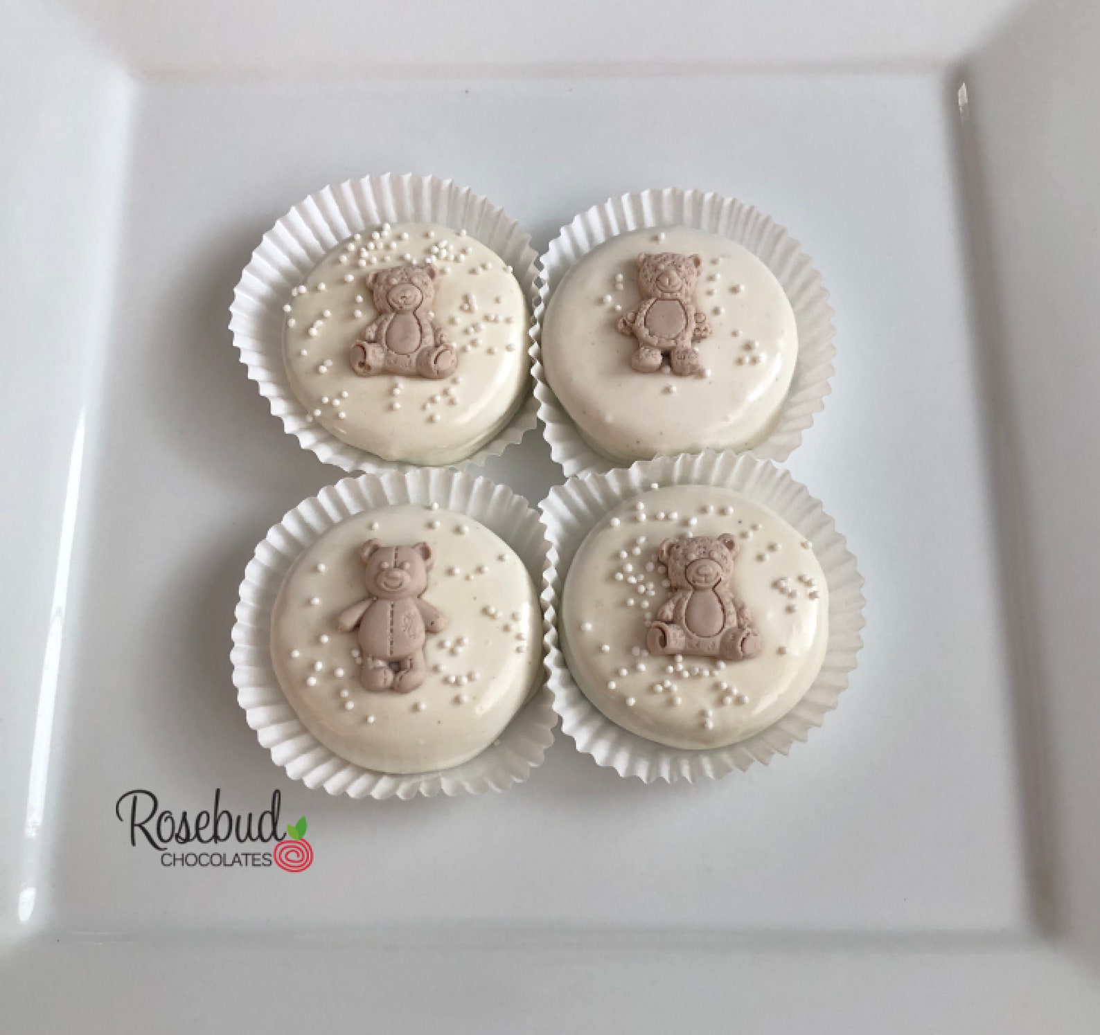 12 TEDDY BEAR Chocolate Covered Oreo Cookie Birthday Party - Etsy