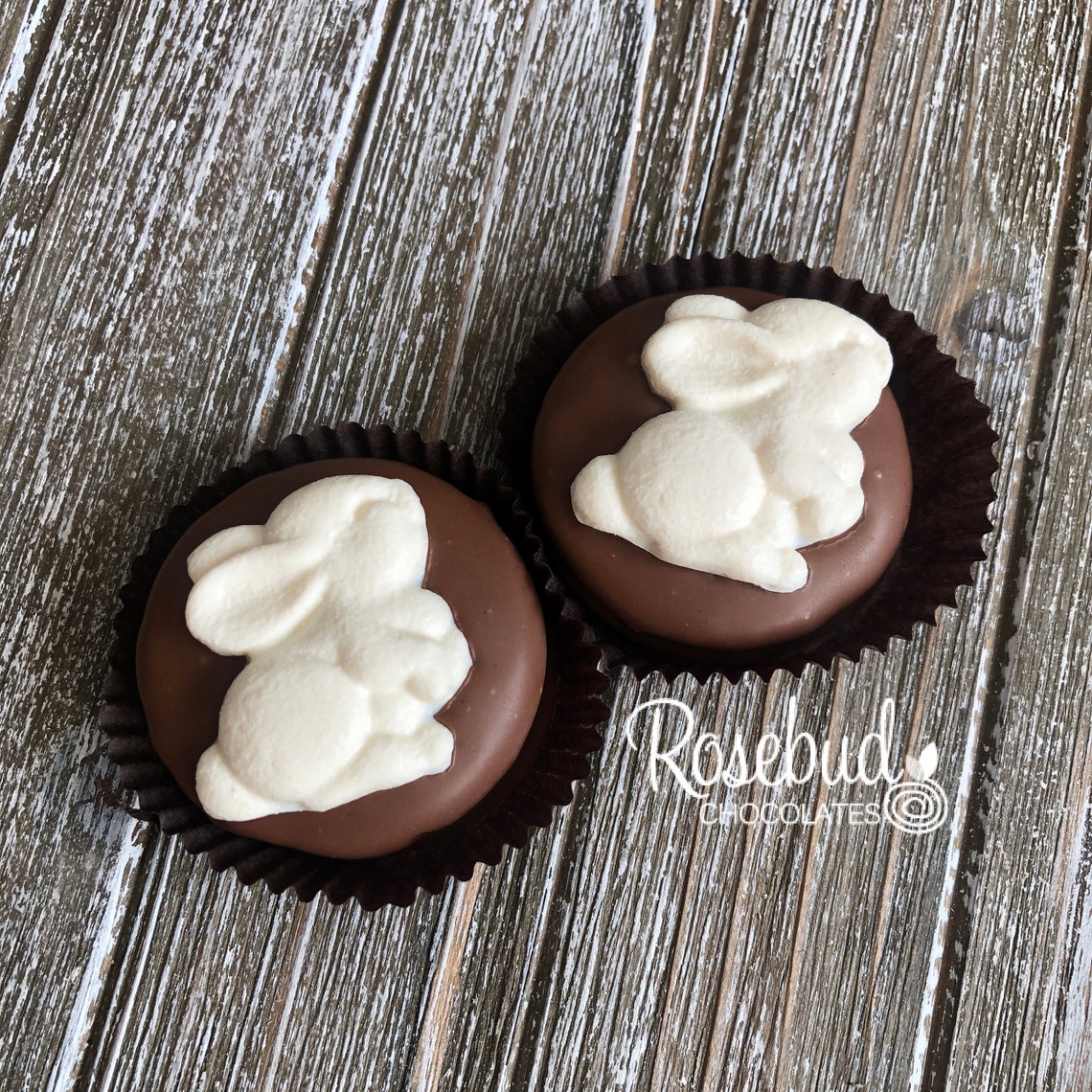 12 BUNNY RABBIT Chocolate Covered Oreo Cookie Favors Easter - Etsy