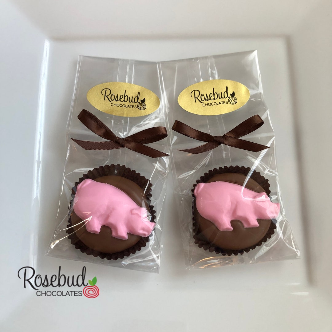 12 PIG Chocolate Covered Oreo Cookie Favors Barnyard Birthday Party ...