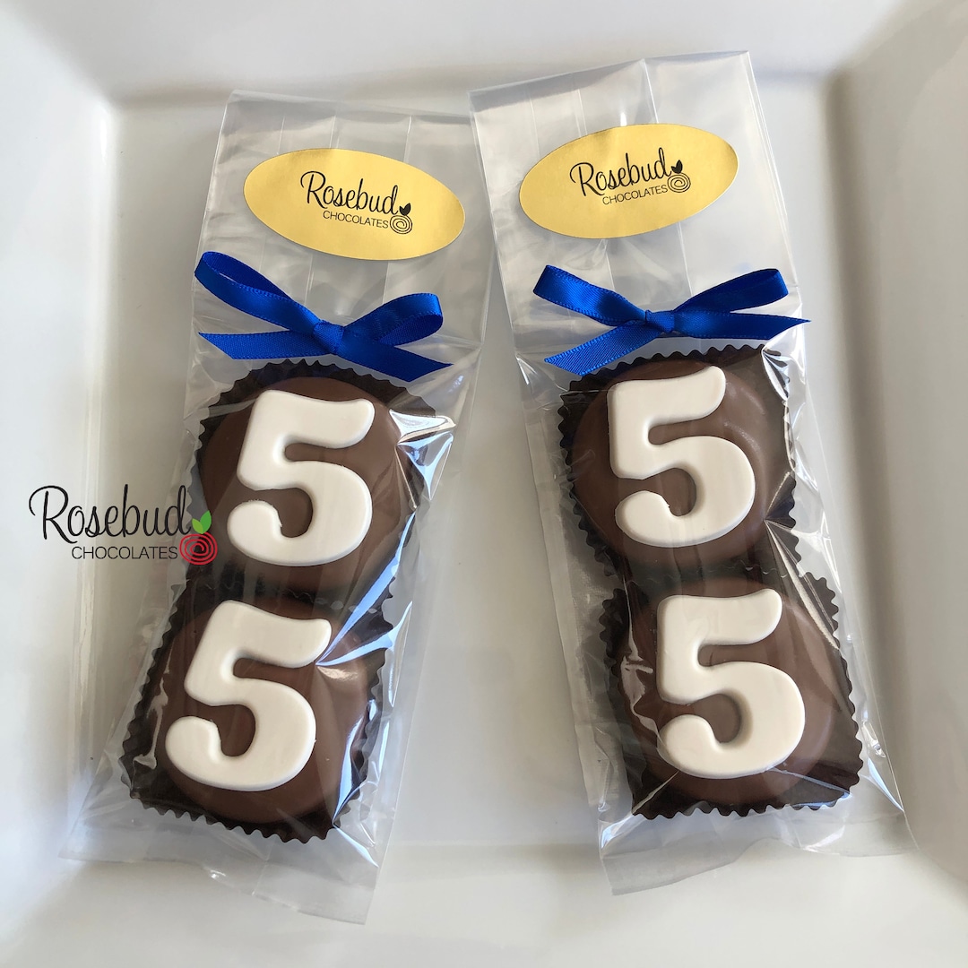 8 Sets of #55 Chocolate Covered Oreo Cookie Candy Party Favors Number ...
