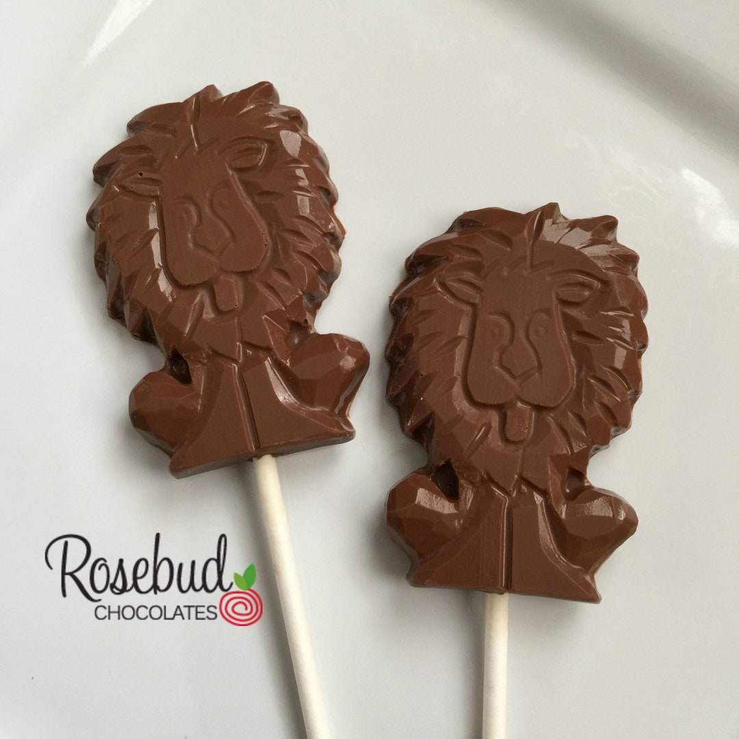 Lion Chocolate Lollipops: Jungle Safari Party Favors (set of 12) - Etsy