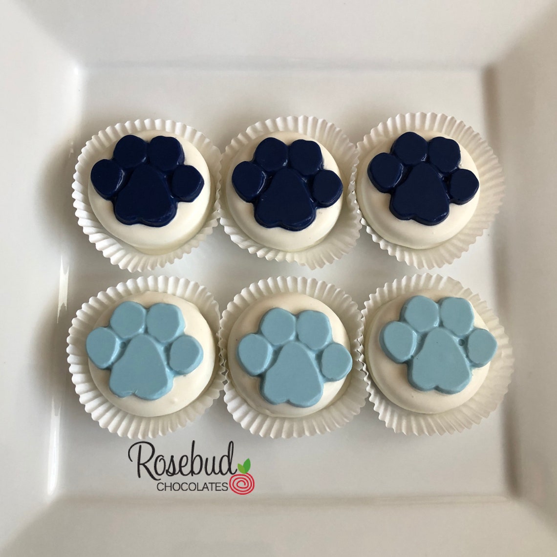 12 PAW PRINT Chocolate Covered Oreo Cookie Favors Dog Cat | Etsy