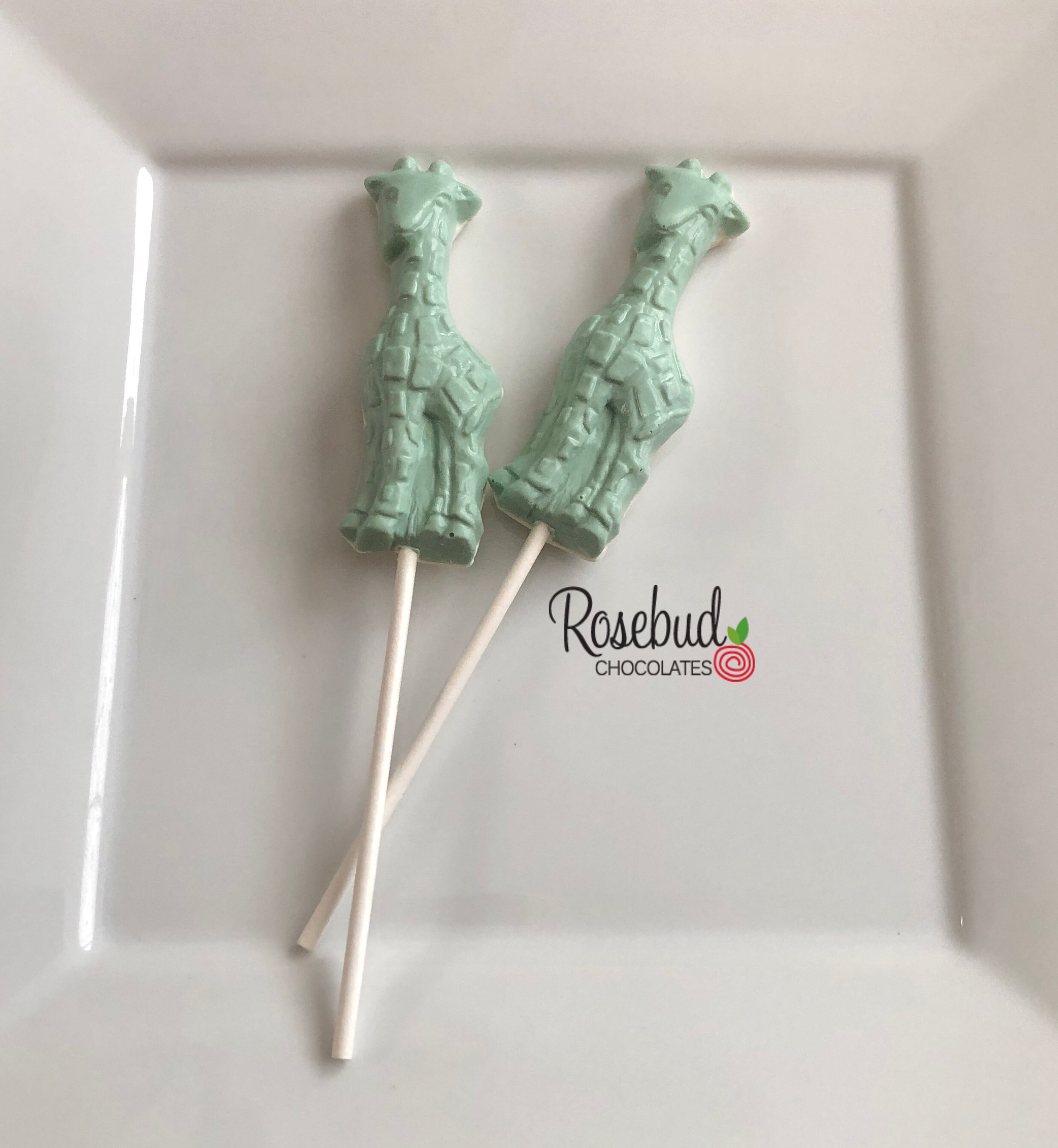 12 GIRAFFE Chocolate Lollipops Animal Jungle Birthday Party - Etsy
