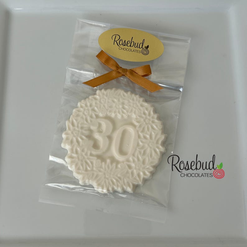 12 Number THIRTY #30 Chocolate Decorative Floral Lollipops 30th ...