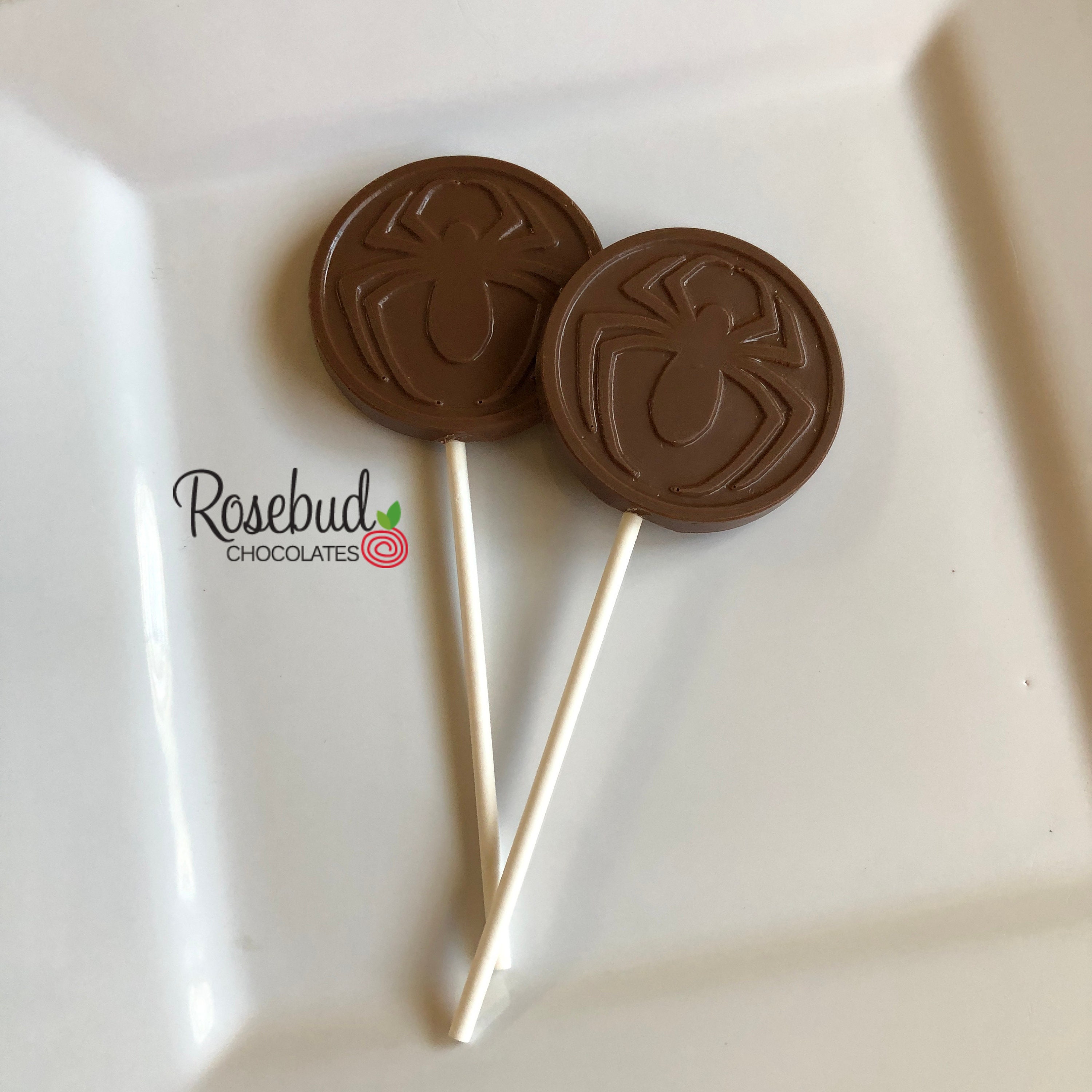 12 SPIDER Chocolate Lollipop Candy Party Favors Birthday | Etsy