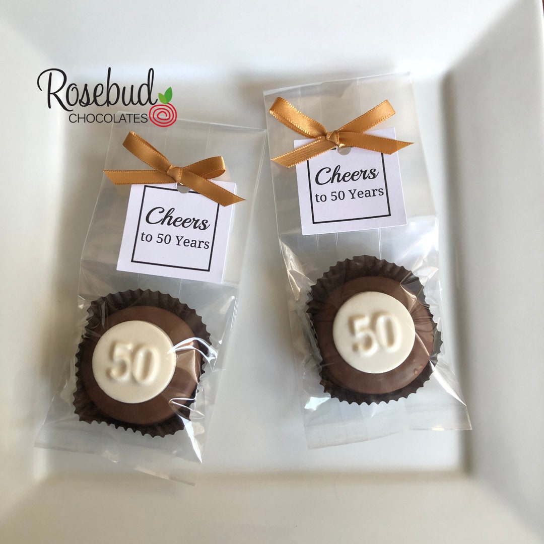 12 #50 Chocolate Covered Oreo Cookies CHEERS to 50 Years Square Tag ...