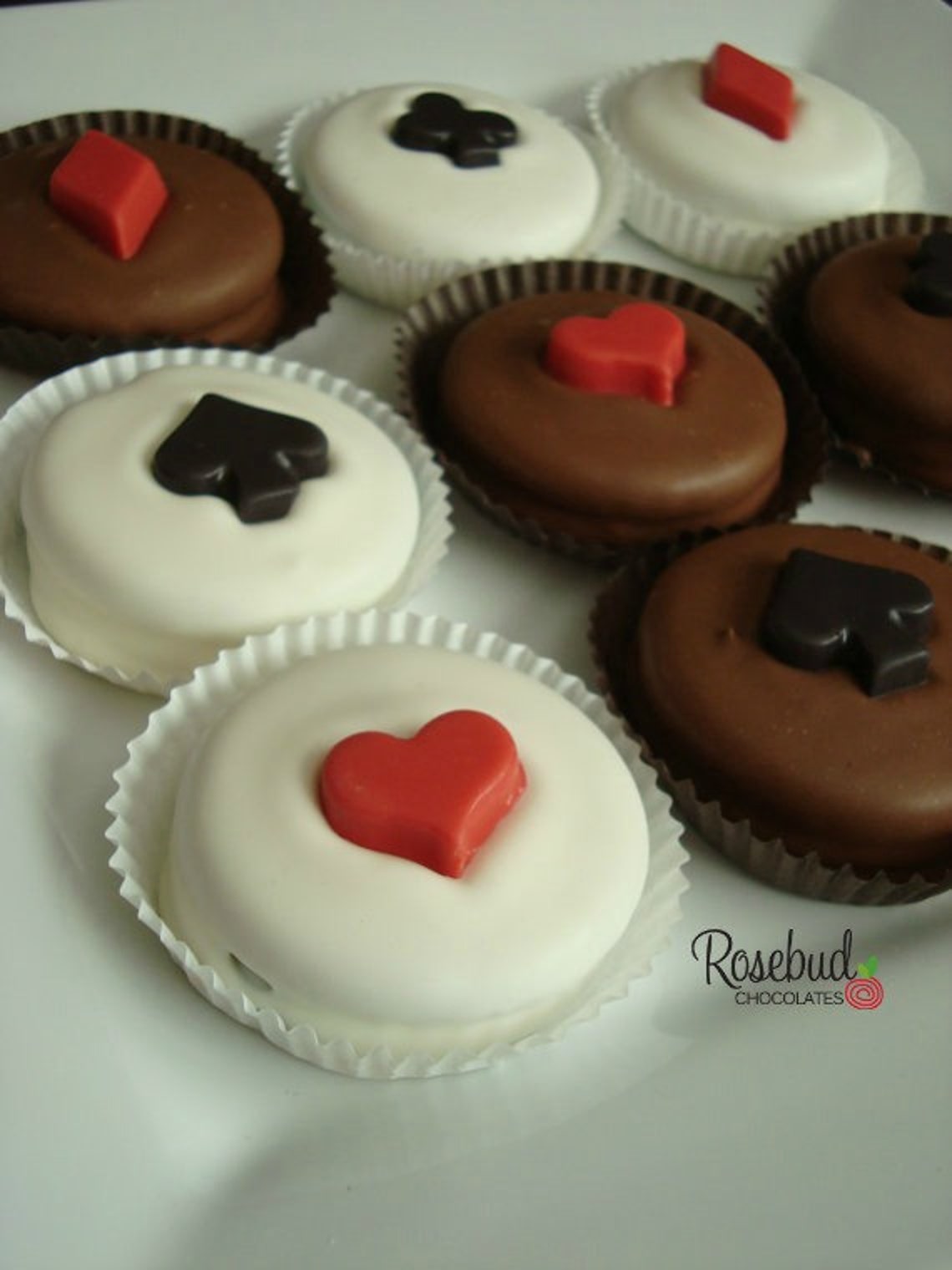 12 CASINO PLAYING CARDS Chocolate Covered Oreo Cookie Party - Etsy