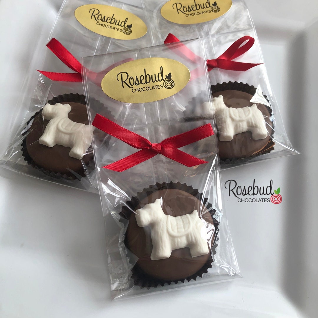 12 SCOTTISH TERRIER Chocolate Dog Oreo Cookie Favors Puppy Candy Animal ...