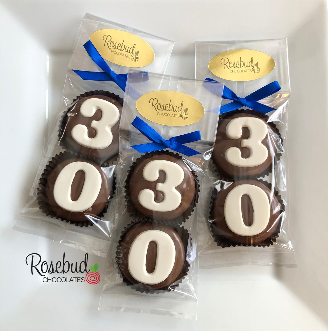 8 Sets #30 Chocolate Covered Oreo Cookie Candy Party Favors Number ...