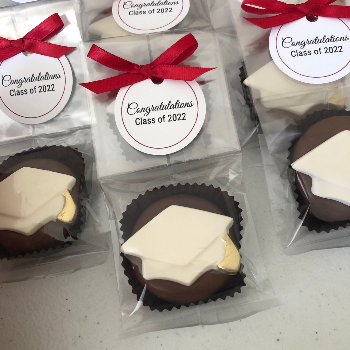 12 GRADUATION CAP Gold Tassel Chocolate Oreo Cookie Party - Etsy