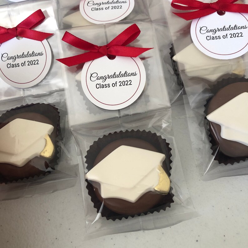 12 GRADUATION CAP Gold Tassel Chocolate Oreo Cookie Party - Etsy