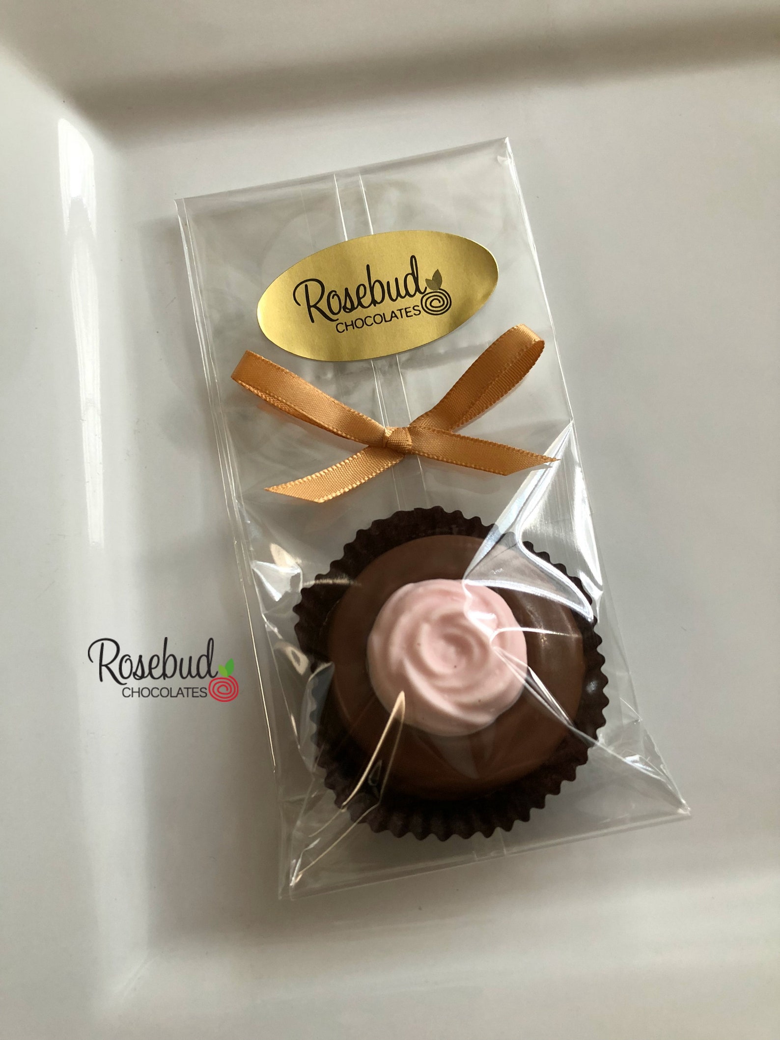 12 ROSEBUD Chocolate Covered Oreo Cookie Favors Pink Rose Baby | Etsy