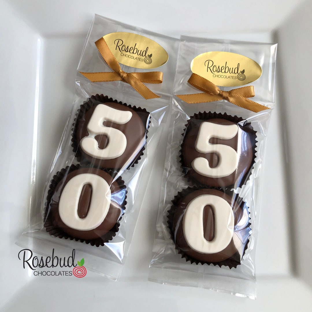 8 Sets #50 Chocolate Covered Oreo Cookie Candy Party Favors Number ...