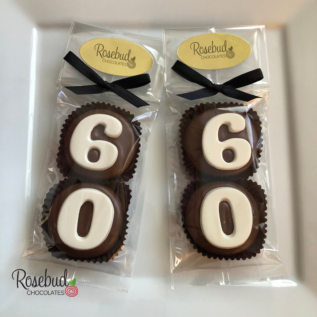 8 Sets of #60 Chocolate Covered Oreo Cookie Candy Party Favors Number ...
