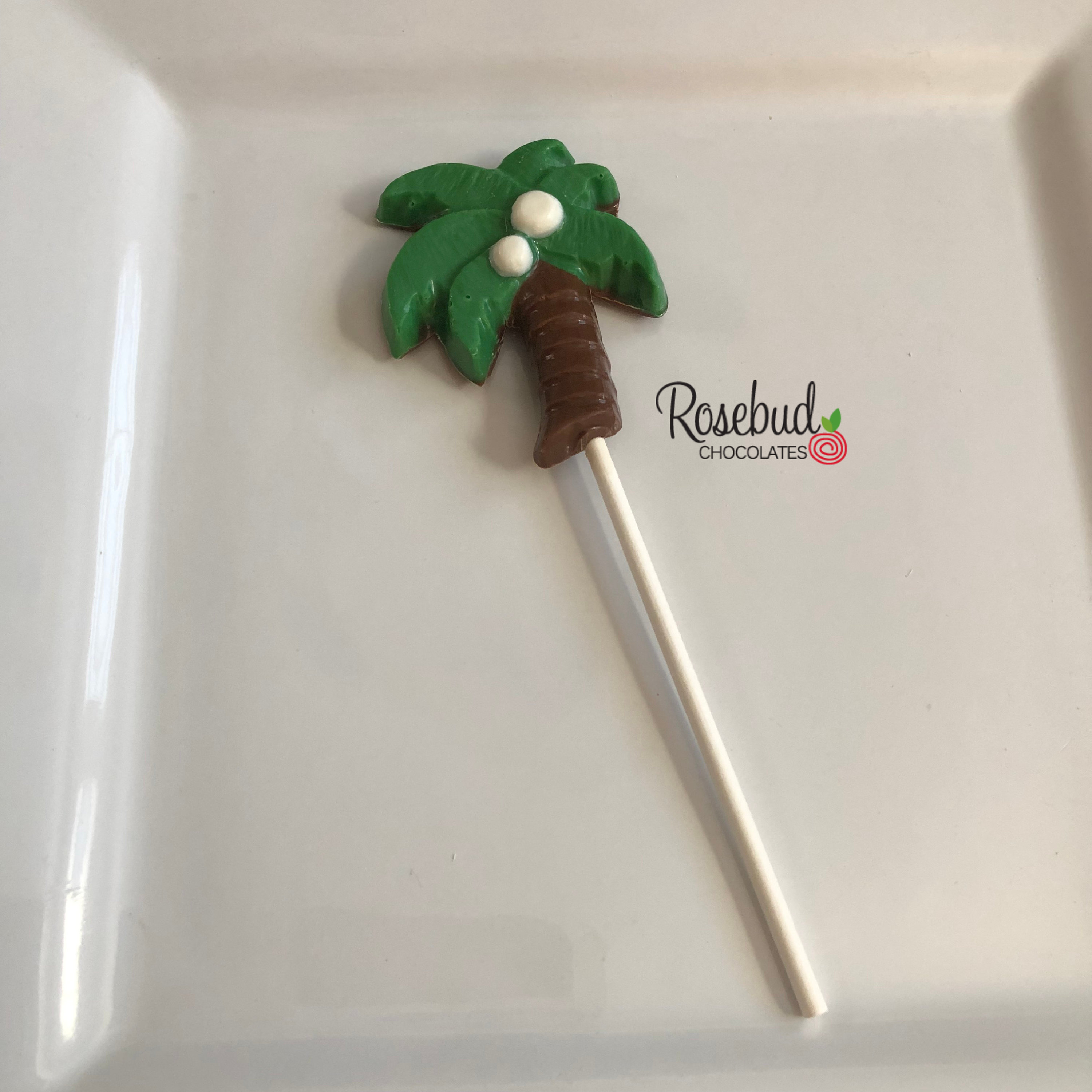 12 PALM TREE Chocolate Lollipops Candy Party Favors Birthday | Etsy