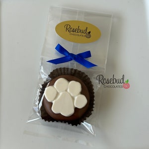 12 PAW PRINT Chocolate Covered Oreo Cookie Favors Dog Cat Tiger Bear ...