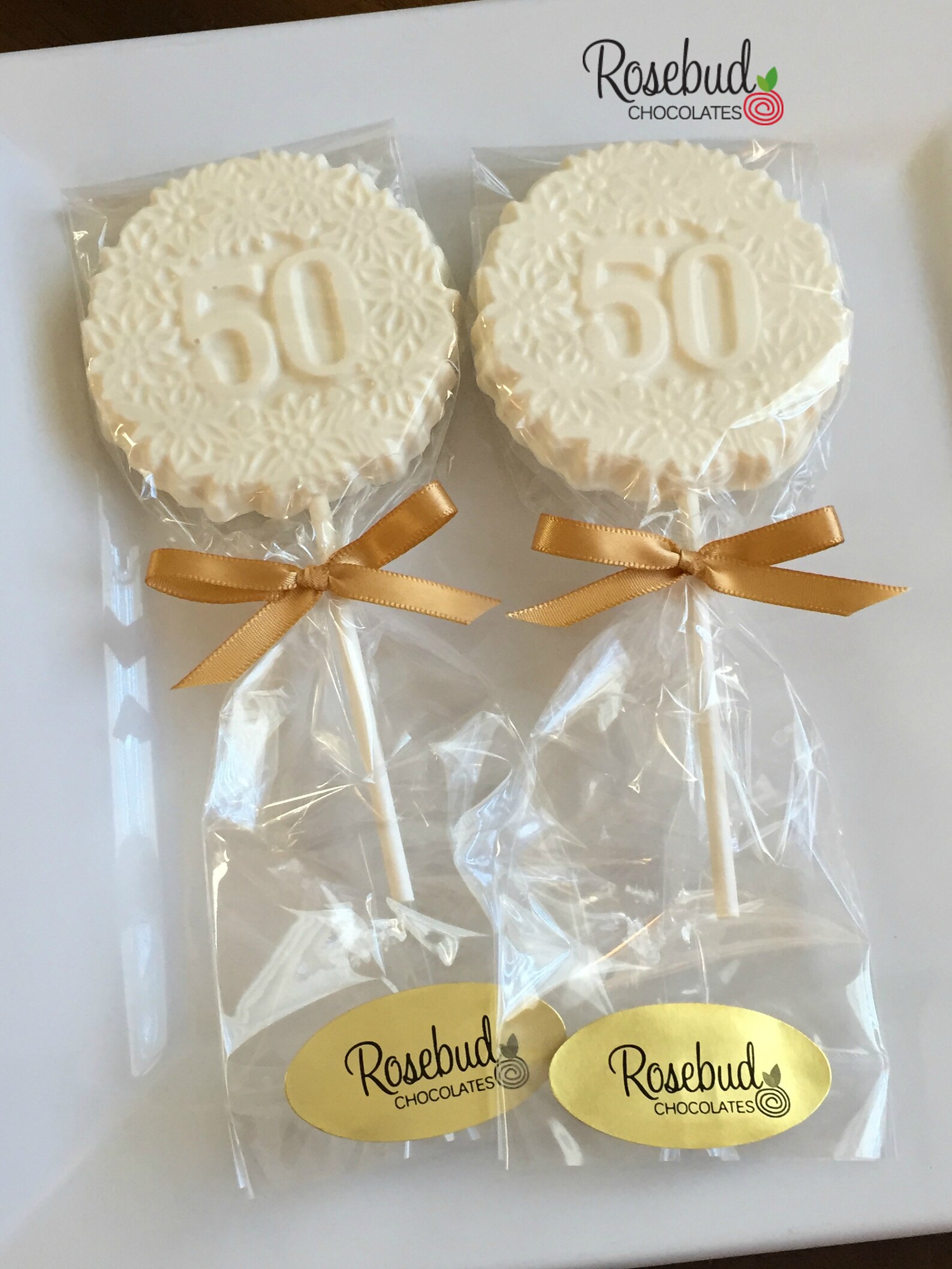 12 NUMBER FIFTY 50 Chocolate Decorative FLORAL Lollipop Candy | Etsy