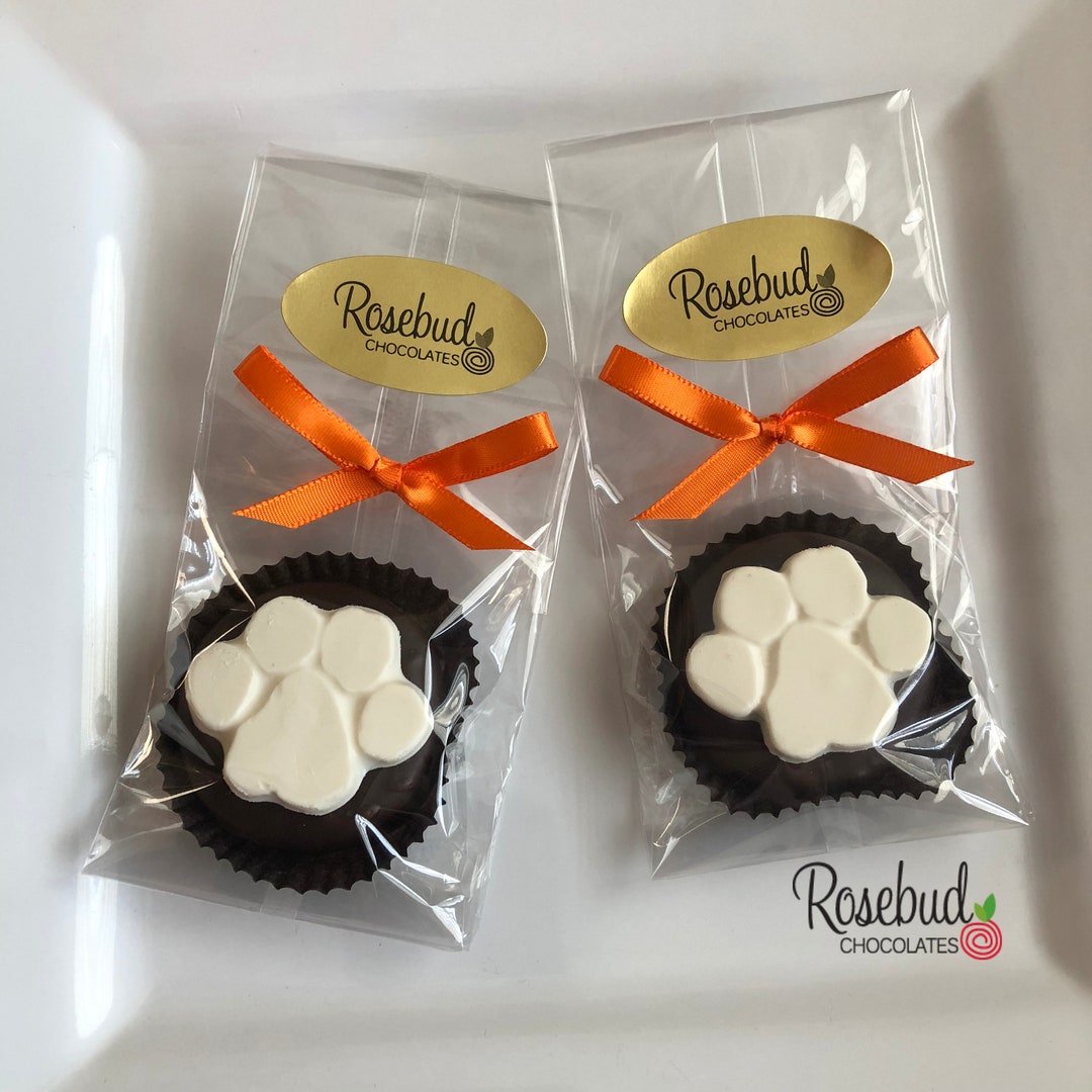 12 PAW PRINT Chocolate Covered Oreo Cookie Favors Dog Cat Tiger Bear ...