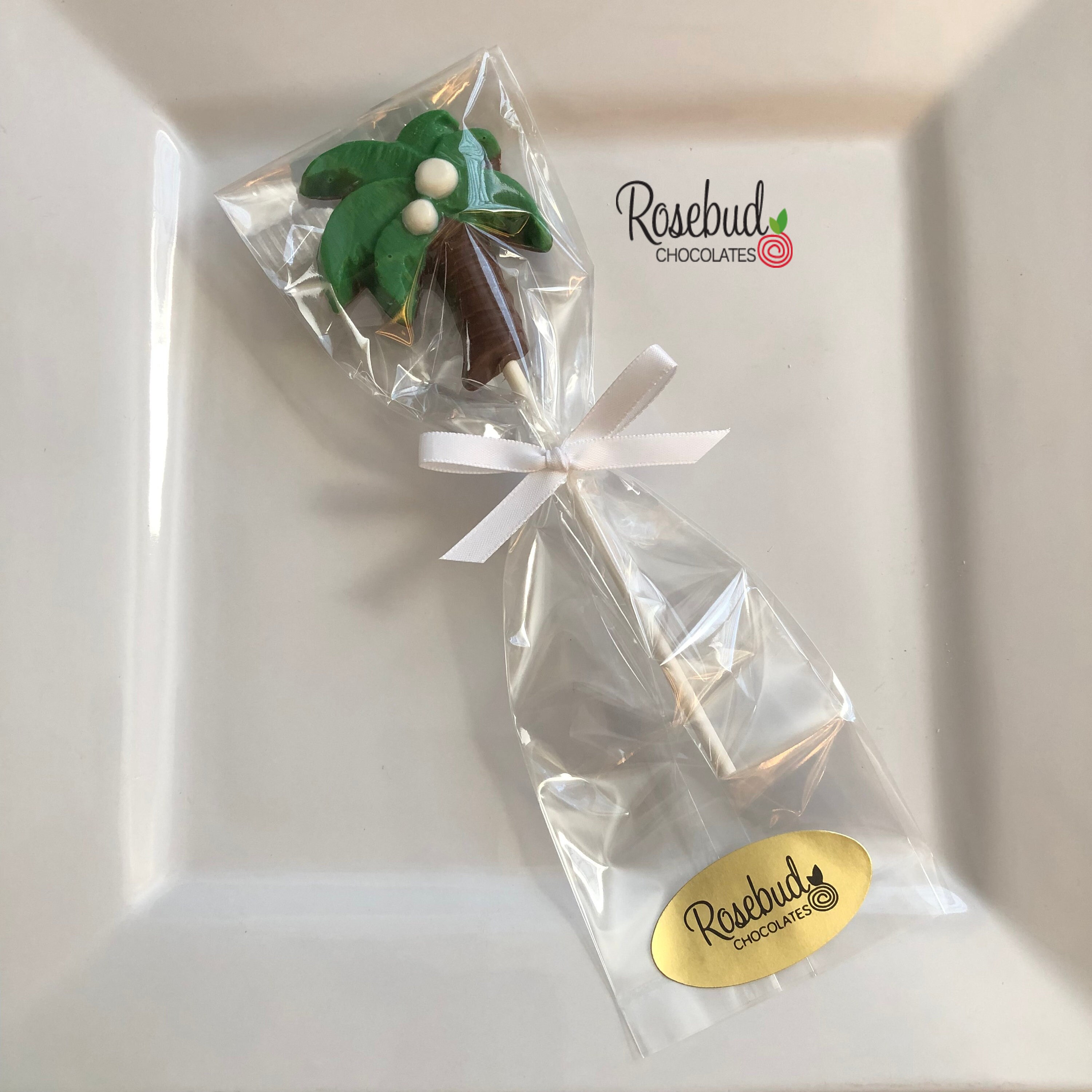 12 PALM TREE Chocolate Lollipops Candy Party Favors Birthday | Etsy