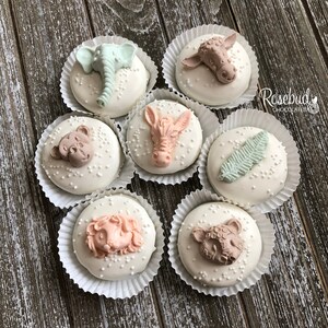 12 SAFARI JUNGLE Animals Assorted Chocolate Covered Oreo Cookies ...