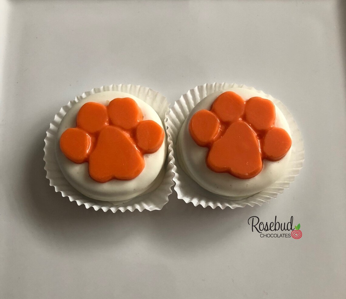 12 PAW PRINT Chocolate Covered Oreo Cookie Favors Dog Cat | Etsy