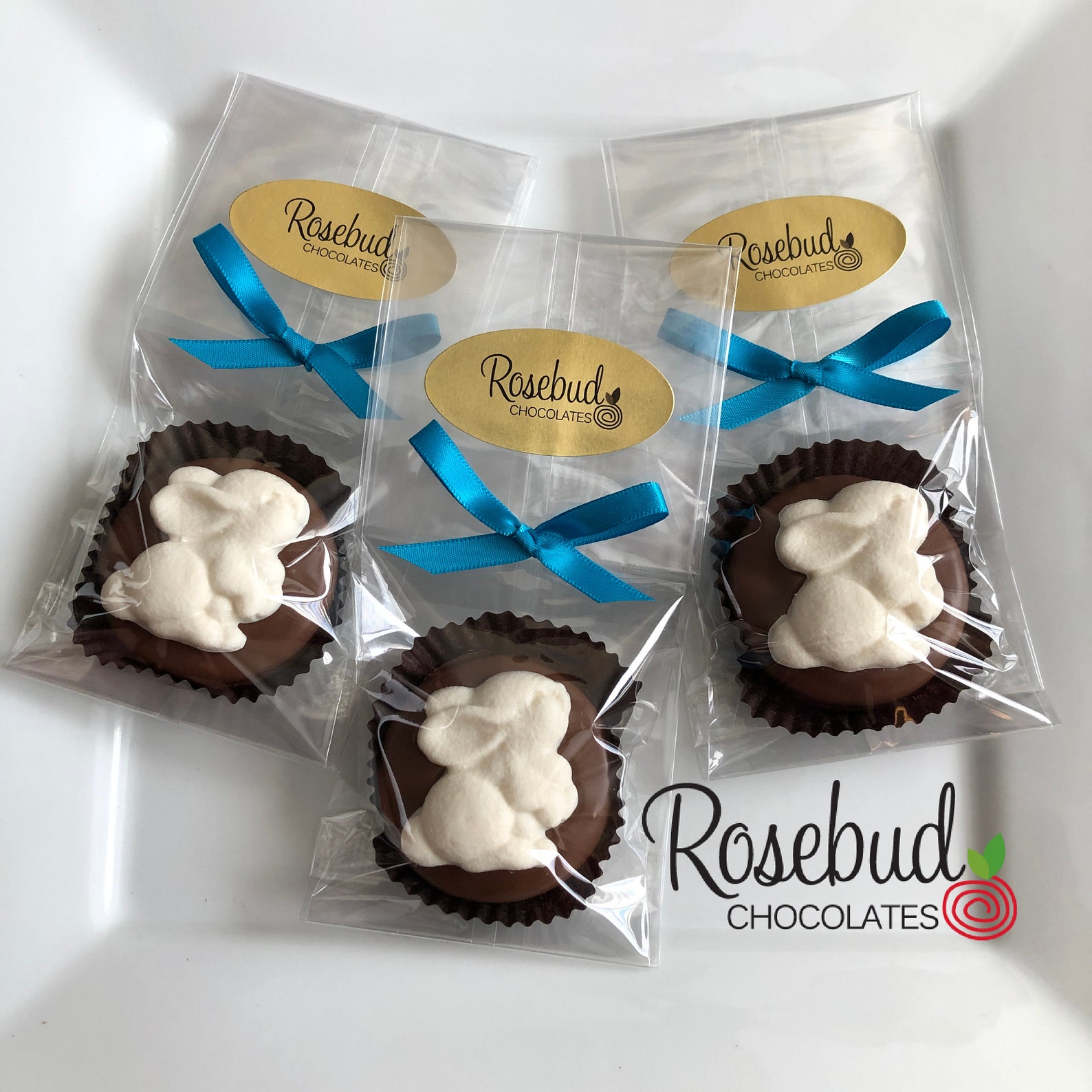 12 BUNNY RABBIT Chocolate Covered Oreo Cookie Favors Easter - Etsy