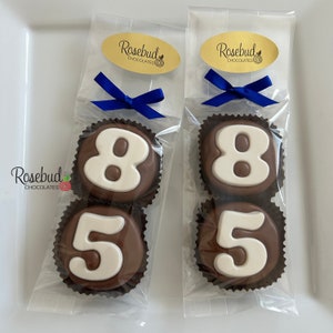 8 Sets #85 Chocolate Covered Oreo Cookie Candy Party Favors Numbers ...