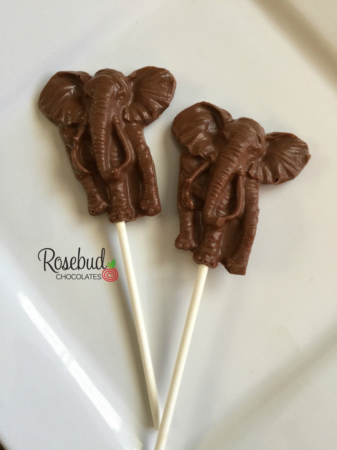 12 ELEPHANT Chocolate Lollipops Jungle Theme Birthday Party Candy ...