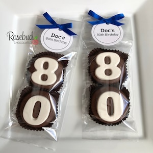 8 Sets #80 Chocolate Covered Oreo Cookies 80th Birthday Party Favors ...