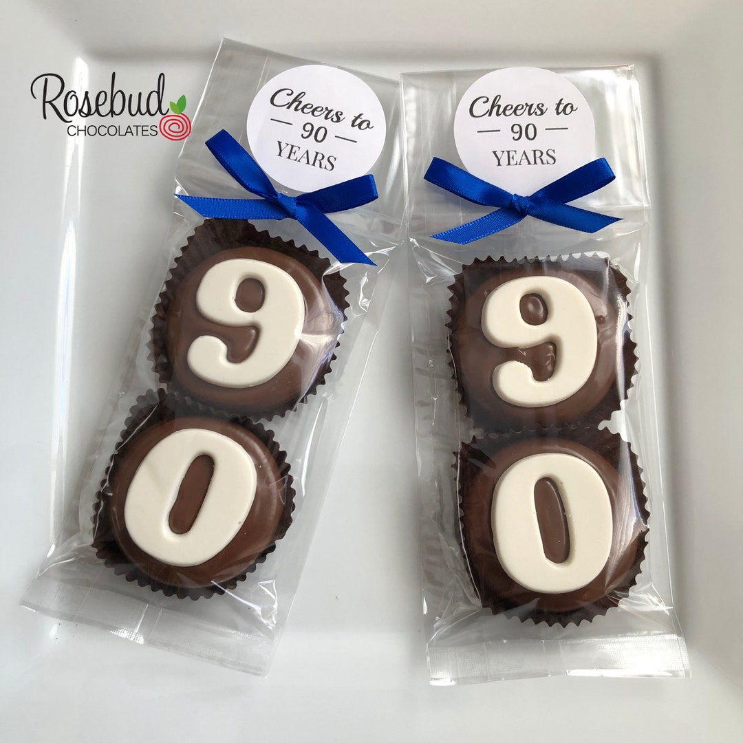 8 Sets 90 Chocolate Covered Oreo Cookies CHEERS to 90 Years LABEL 90th ...