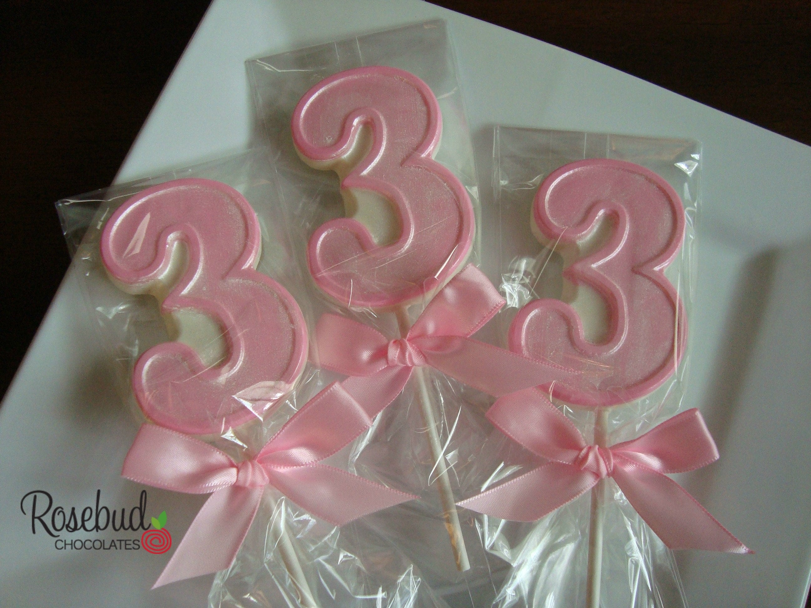12 Chocolate Number 3 Lollipops Three Third Birthday Party | Etsy