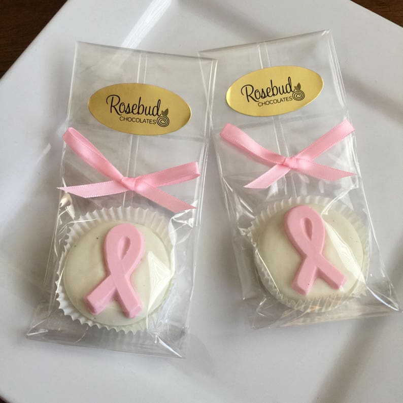 12 Pink Breast Cancer Awareness Ribbon Chocolate Covered Oreo - Etsy