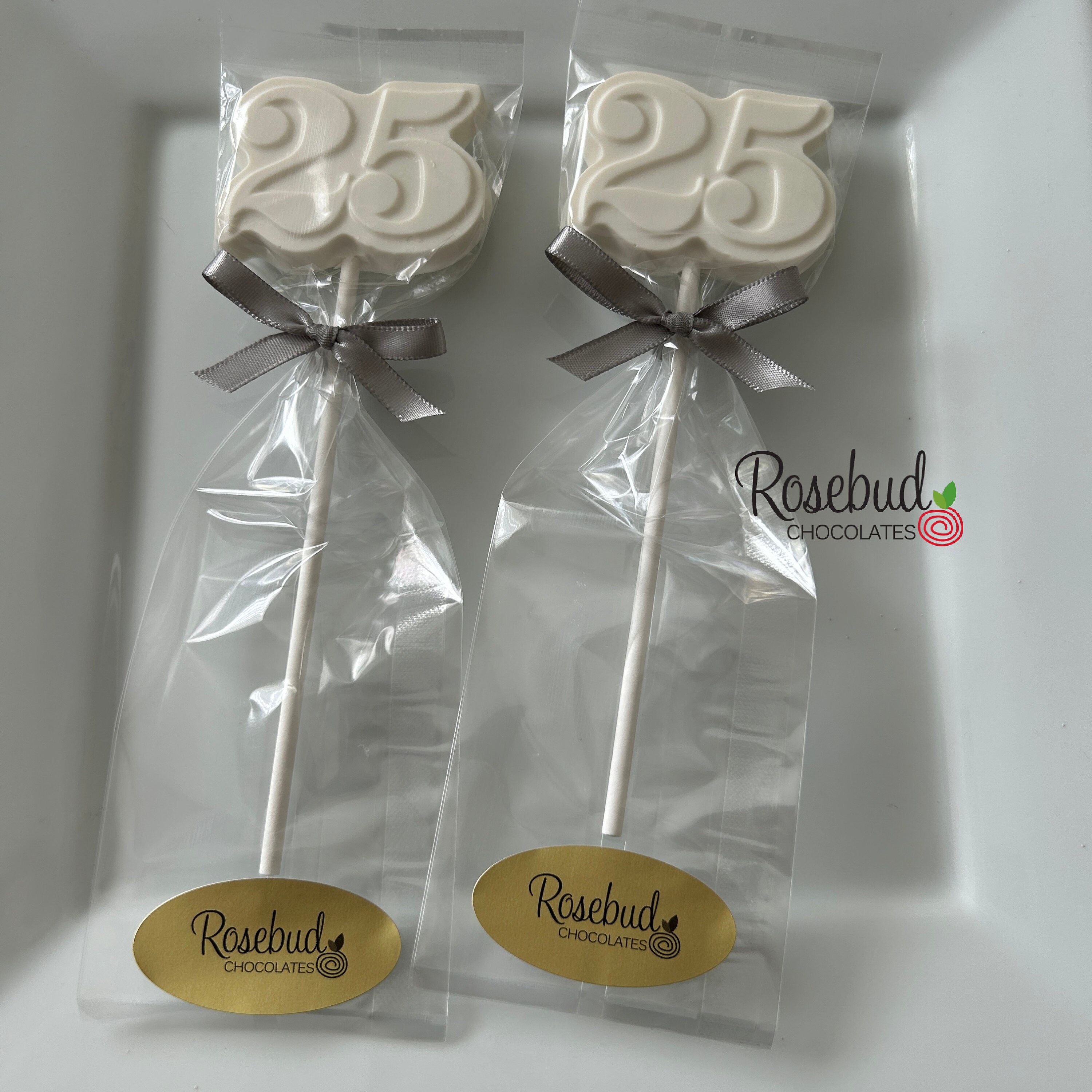 12 NUMBER TWENTY FIVE #25 Chocolate Lollipops 25th Birthday Party ...