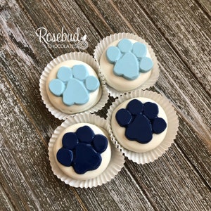 12 PAW PRINT Chocolate Covered Oreo Cookie Favors Dog Cat | Etsy