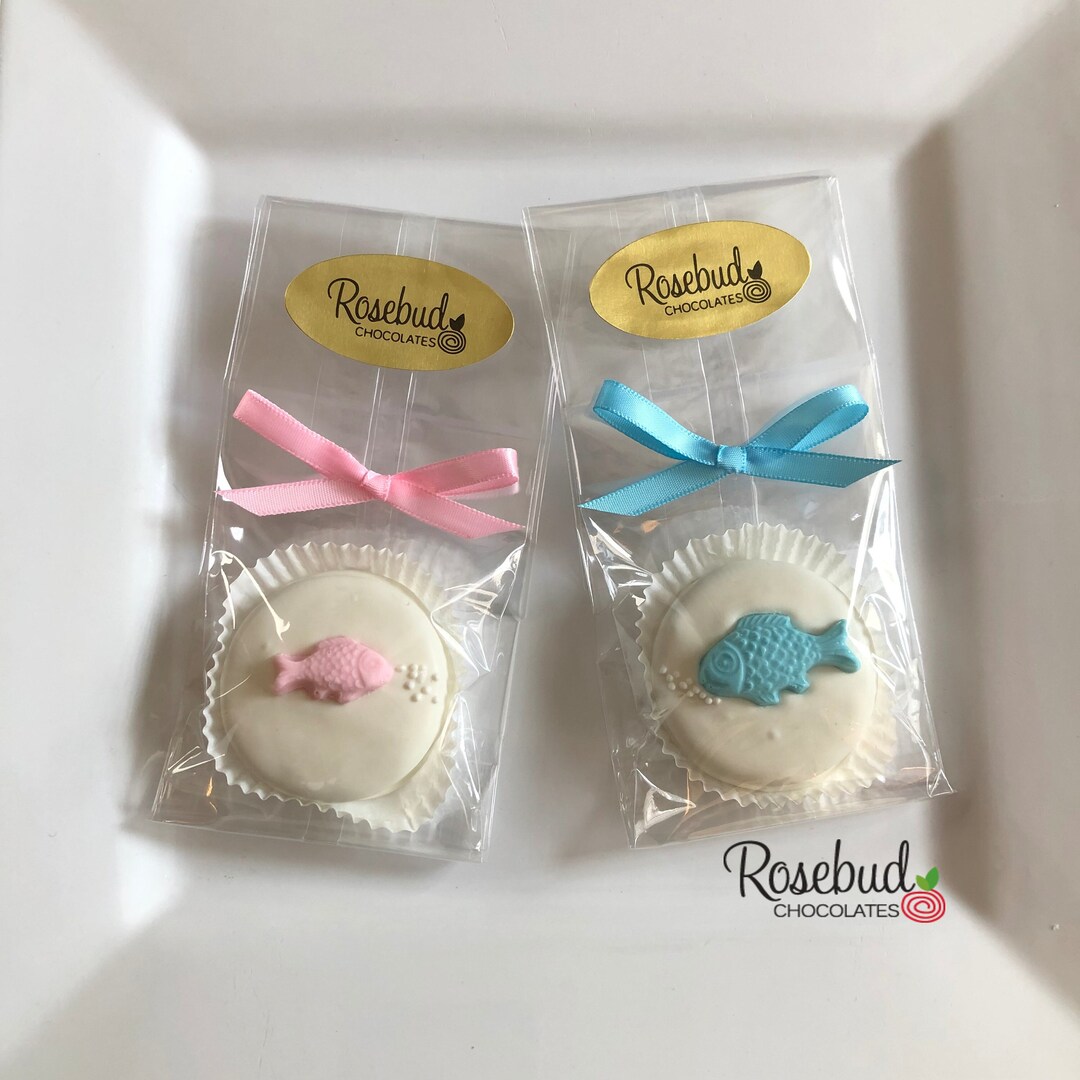 12 FISH Chocolate Covered Oreo Cookie Party Favors Nautical Beach Theme ...