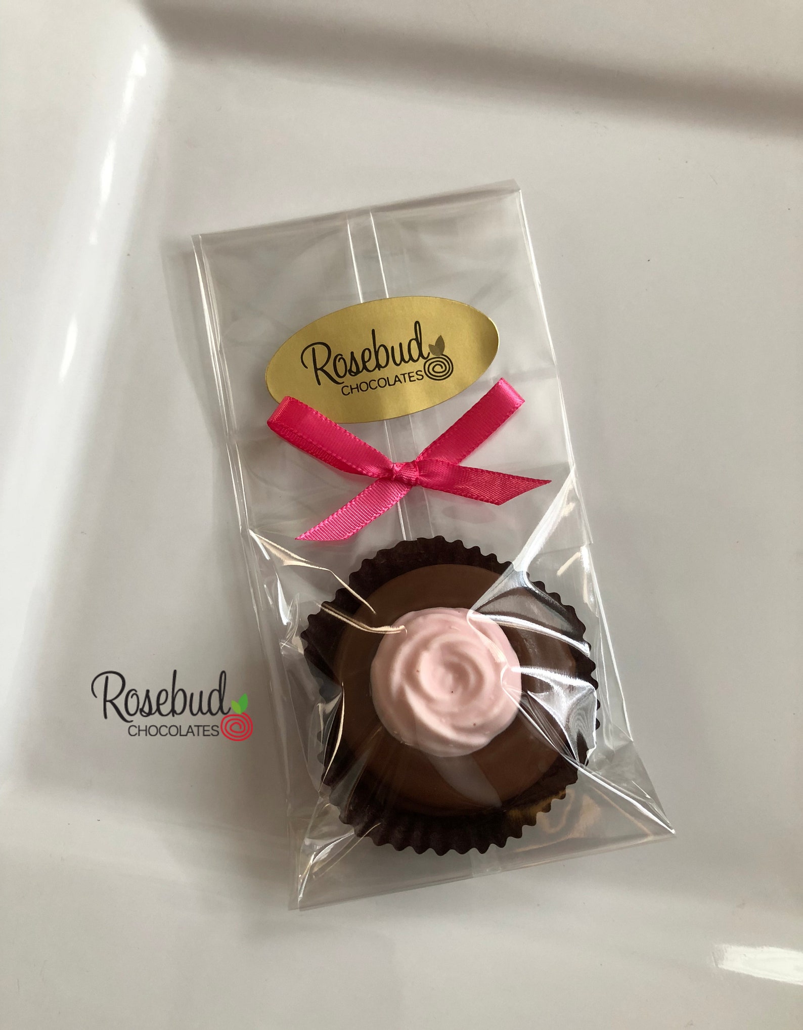 12 ROSEBUD Chocolate Covered Oreo Cookie Favors Pink Rose Baby | Etsy