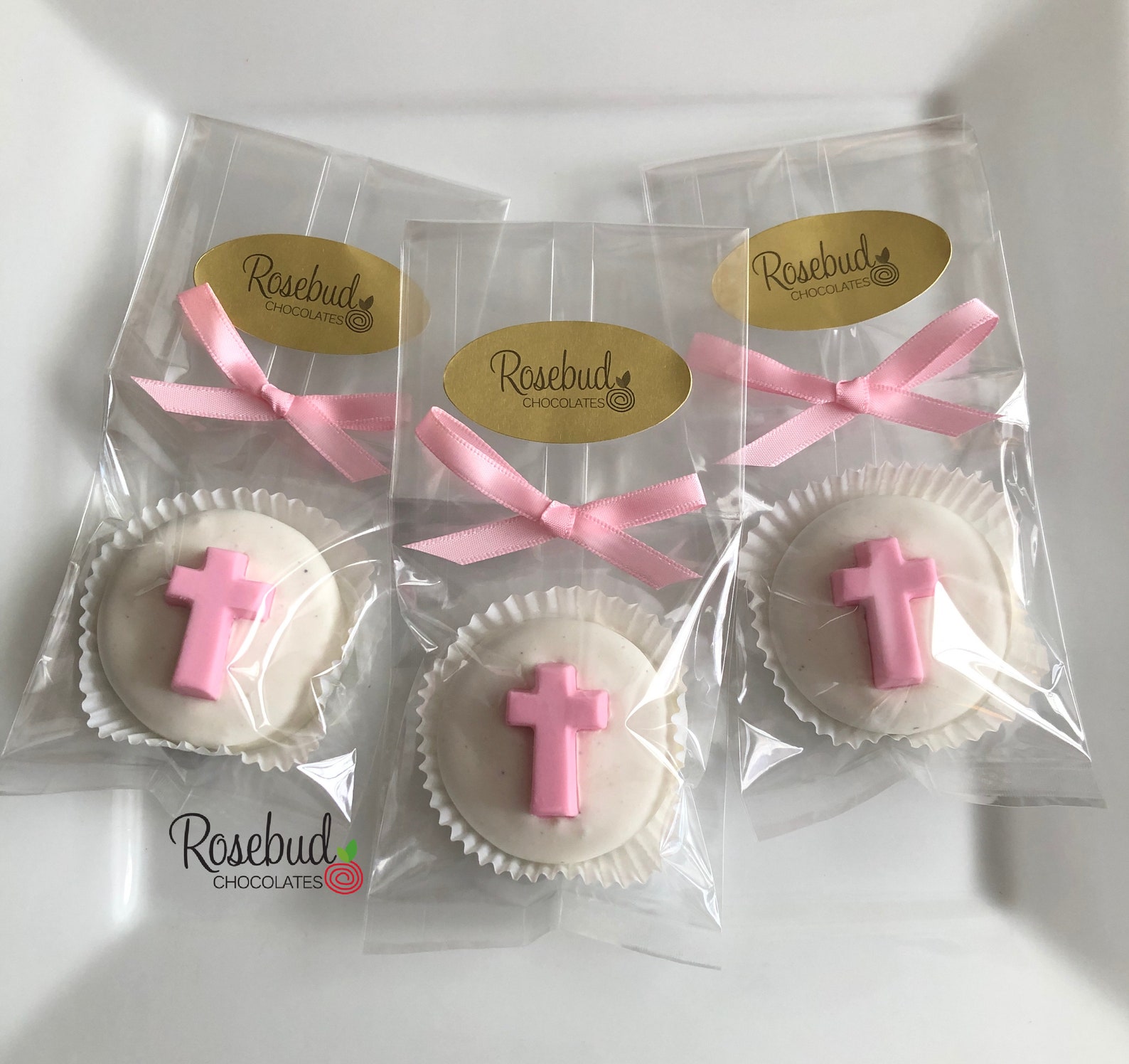 12 CROSS Chocolate Covered Oreo Cookie Favors Baptism | Etsy