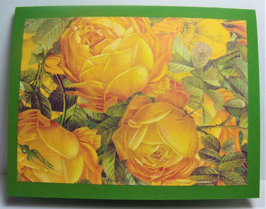 Special Offer Italian Yellow Roses Cards / Elegant All Occasion Cards ...