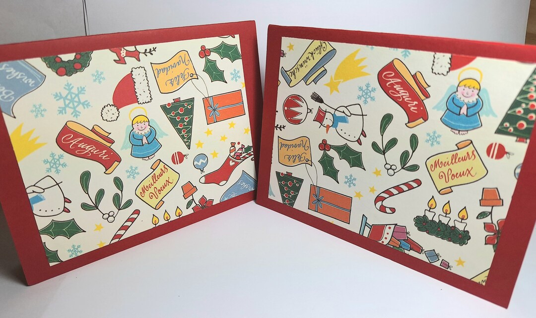 European Christmas Icons 8-card Set made W/italian Paper - Etsy