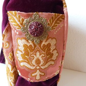 Medieval Marie Antoinette Victorian Boho Brocade Bag Purse dwyn Pink ...