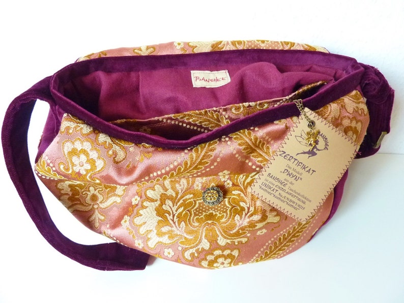 Medieval Marie Antoinette Victorian Boho Brocade Bag Purse dwyn Pink ...