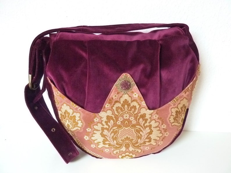 Medieval Marie Antoinette Victorian Boho Brocade Bag Purse dwyn Pink ...