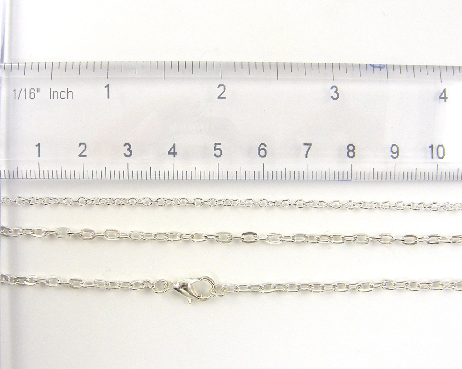 24 Inch Silver Chain 24 Inch Silver Necklace Chain Medium Link - Etsy