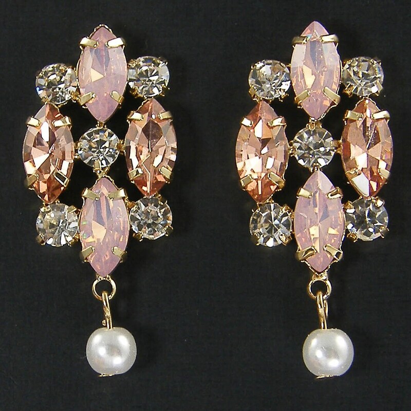 Rhinestone Earrings - Etsy