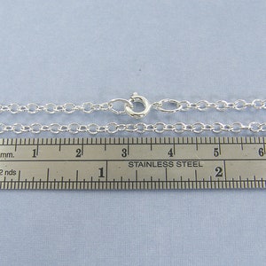 30 Inch Silver Chain Necklace Small Link Long Silver Plated Cable Chain ...