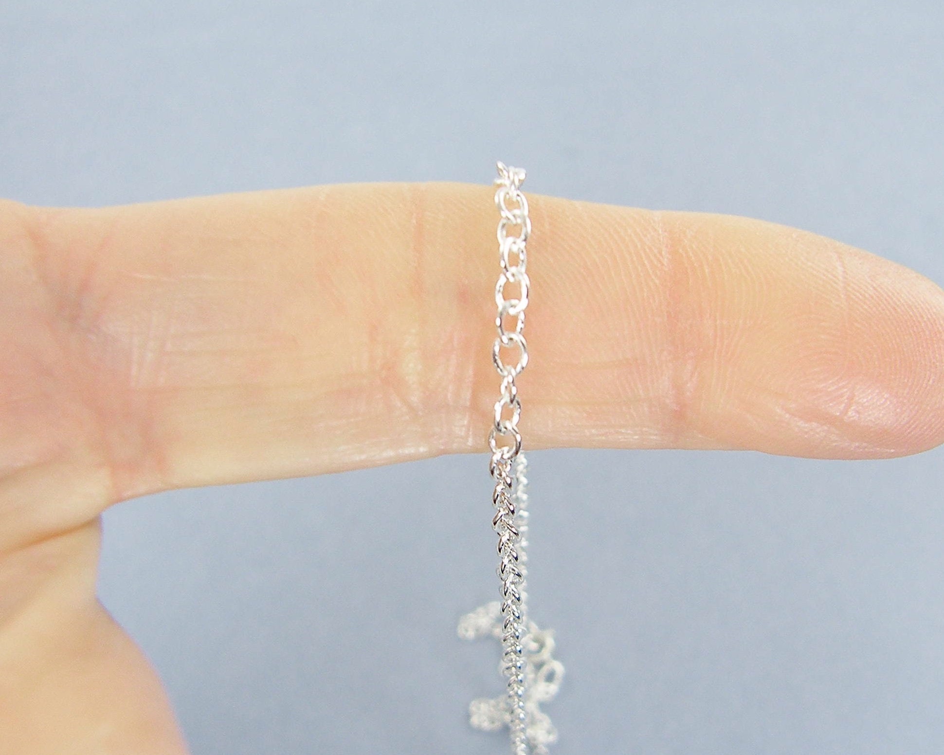 30 Inch Silver Chain Necklace Small Link Long Silver Plated | Etsy